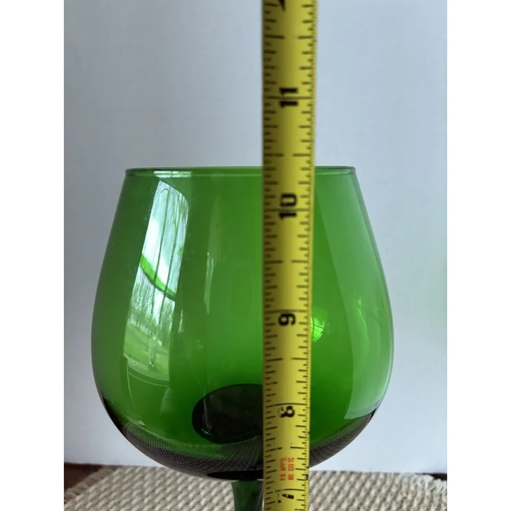 Empoli | Accents | Empoli Vase Lg Wine Goblet Emerald Green Glass ...